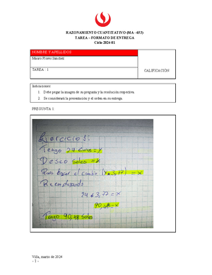 Razonamiento Cuantitativo - UPC - Studocu