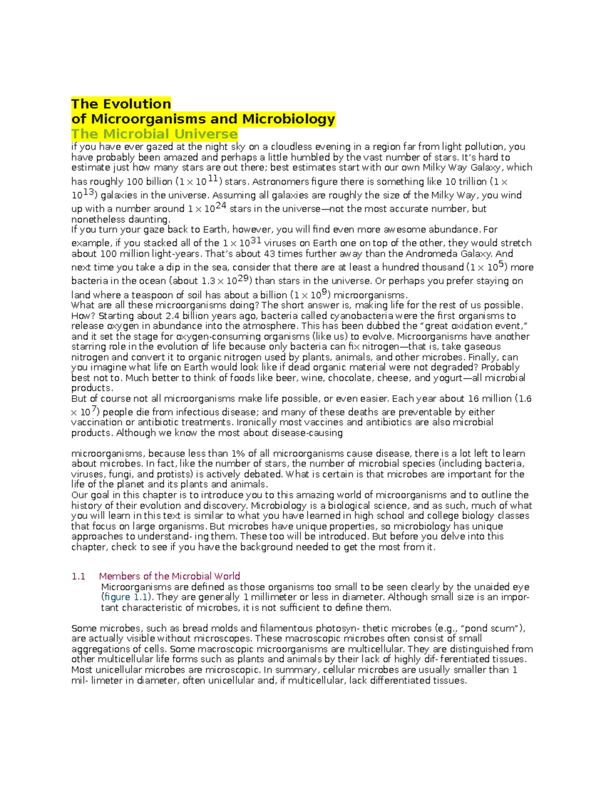 Microbiology Text Book Midterm copy - The Evolution of Microorganisms ...