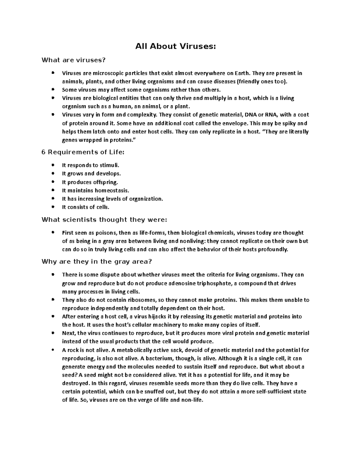 Are Viruses Alive or Not - Biology - All About Viruses: What are ...