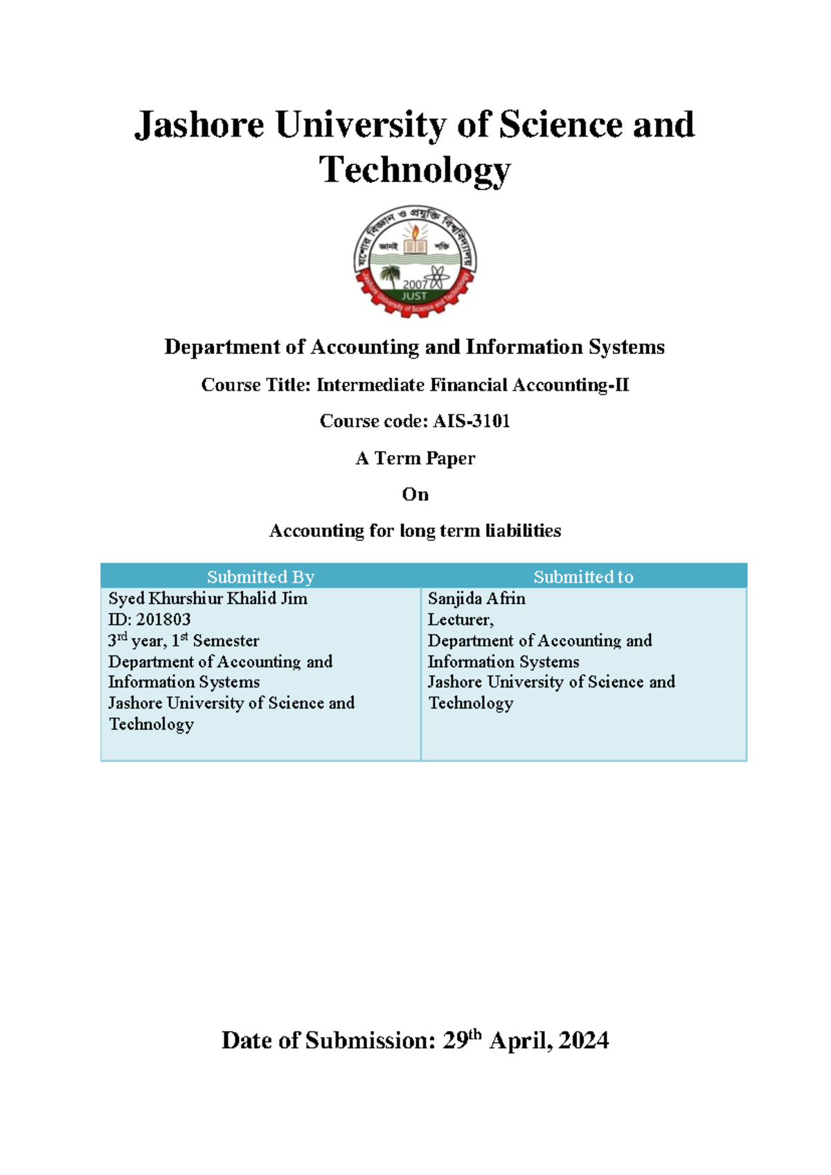 2018 03 - j.j - Jashore University of Science and Technology Department ...