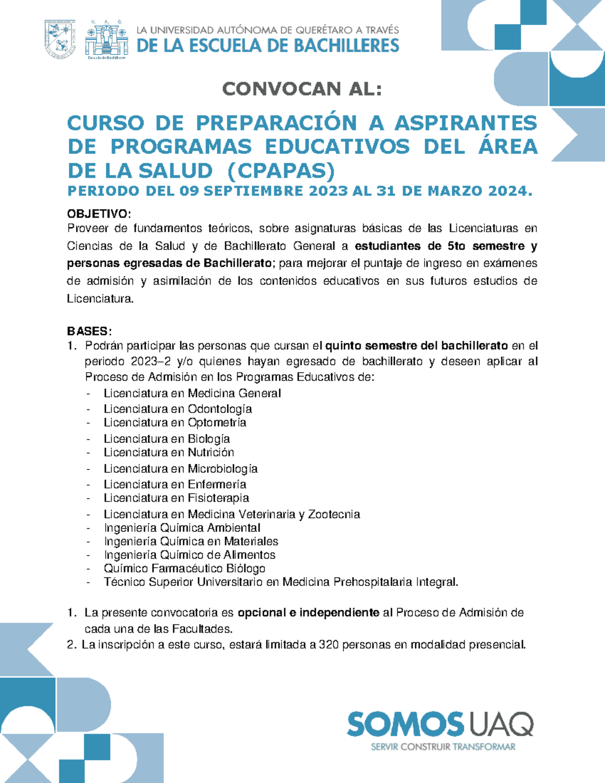 Convocatoria-Curso-de-Preparacion-areas-de-la-Salud-PUBI-24 Agosto 2023 - CONVOCAN AL: CURSO DE ...