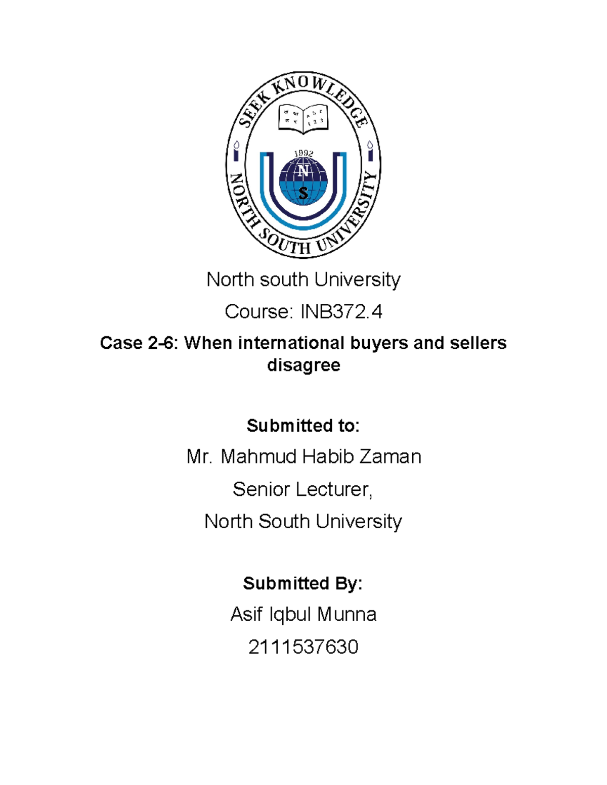 INB 372 - its very helpful - North south University Course: INB372 ...