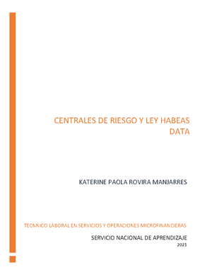 MAPA Conceptual - ley de habeas data - 2022 Ley del Consumidor Financiero y Ley Habeas Data ...