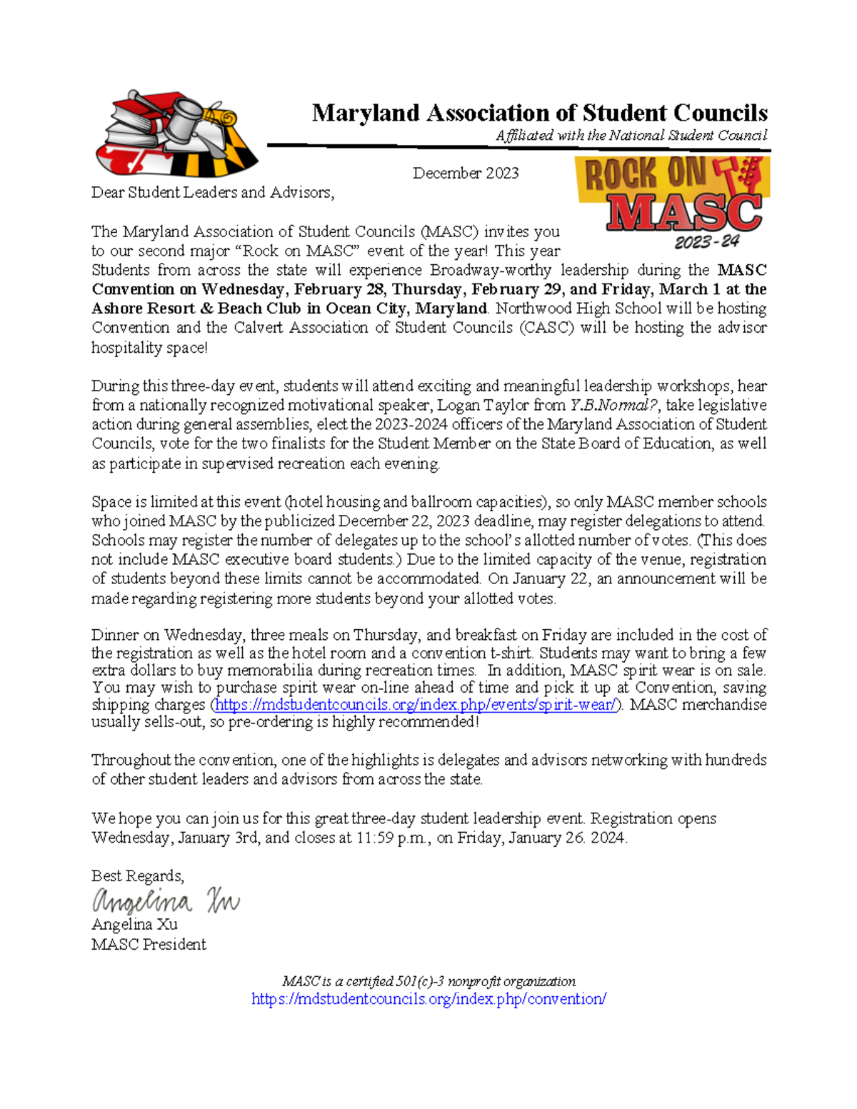 Convention-Invite-Letter - Maryland Association of Student Councils ...
