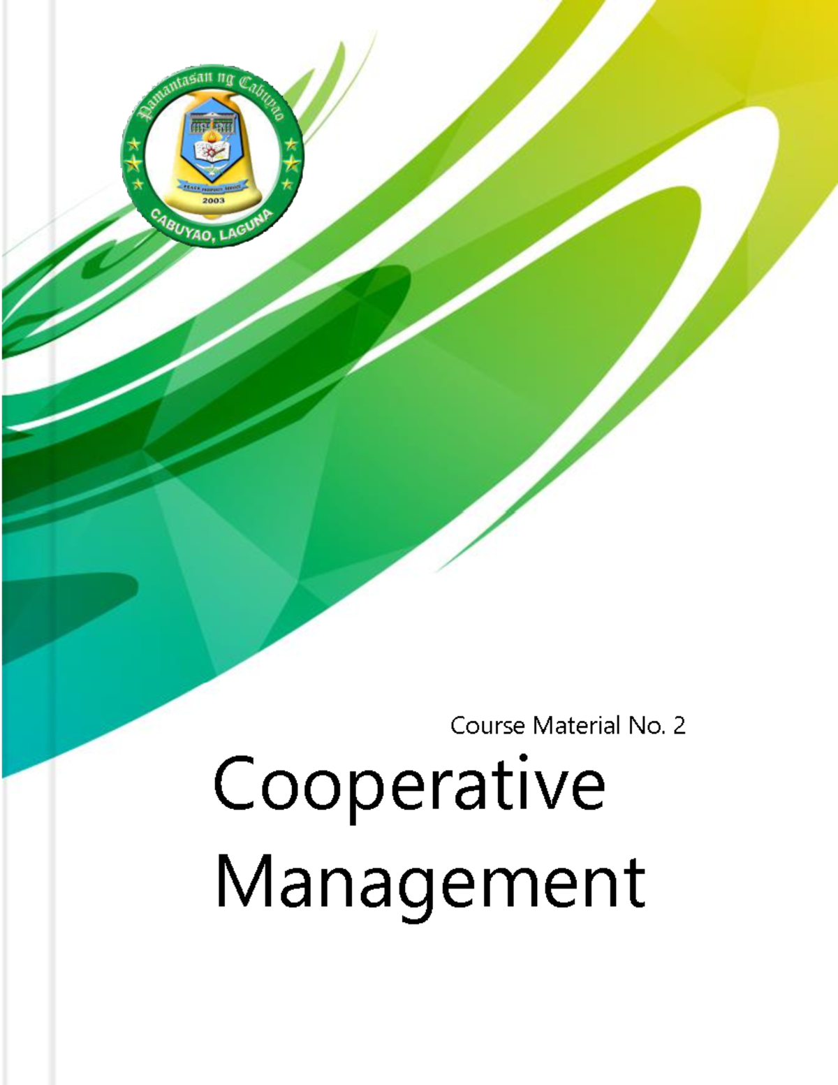 PNC module Cooperative Management - Cooperative Management Course ...