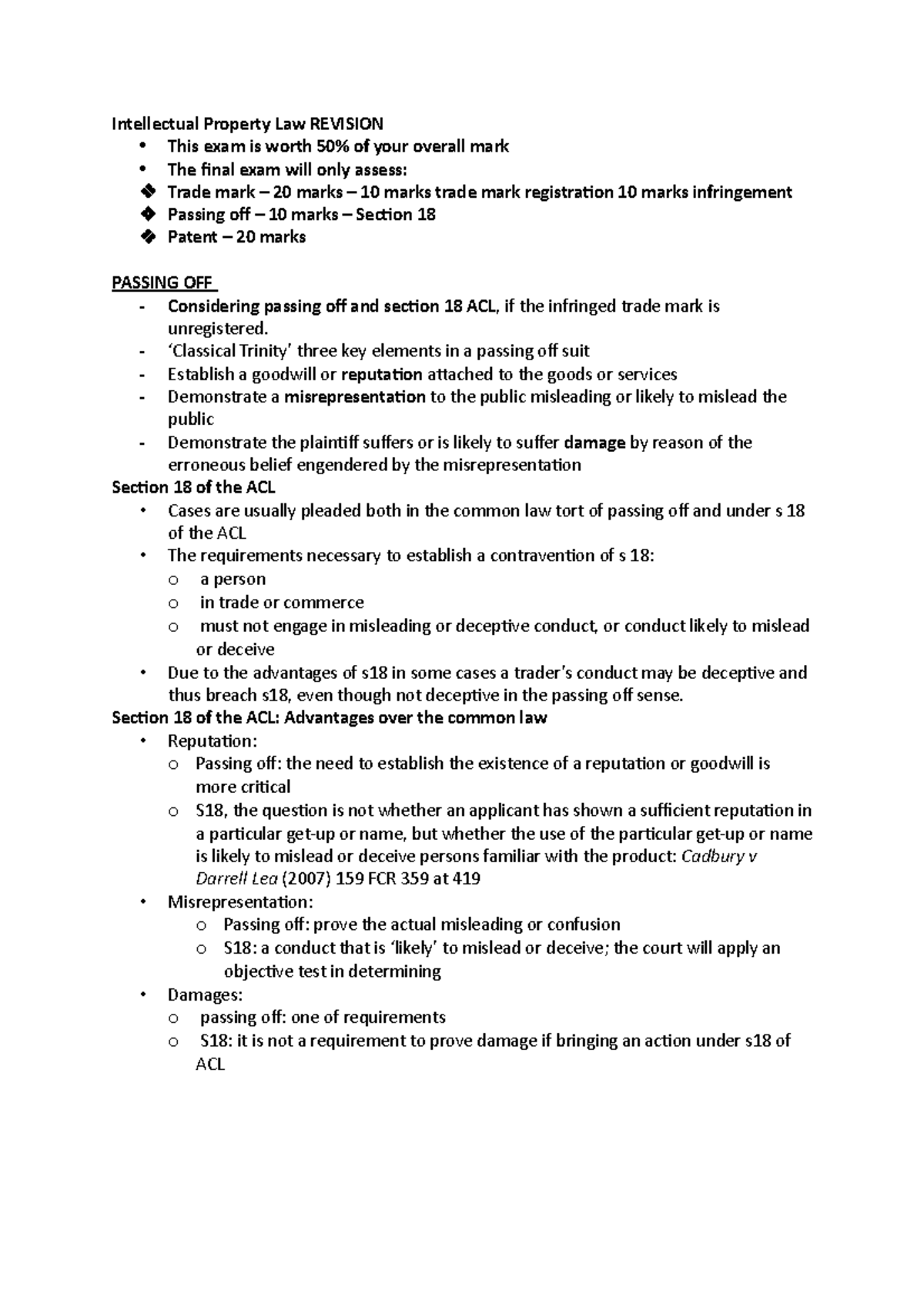 Intellectual Property Law Session 1 – Introduction - Intellectual ...