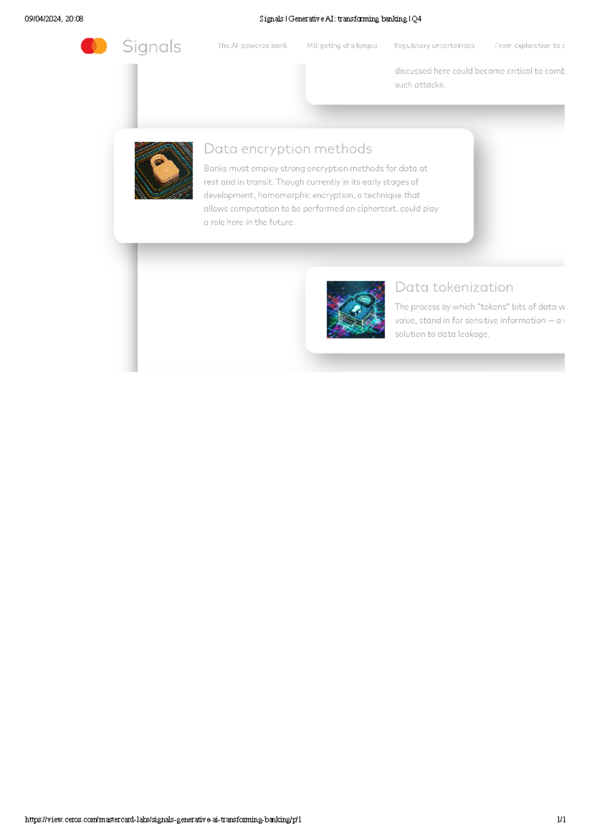 Signals Generative AI transforming banking Q4 - B.Tech CSE with spz. in AI & ML - - Studocu