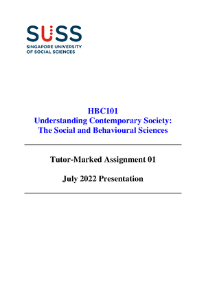 SCO201 Study Guide - Suss core - Table of Contents Table of Contents ...