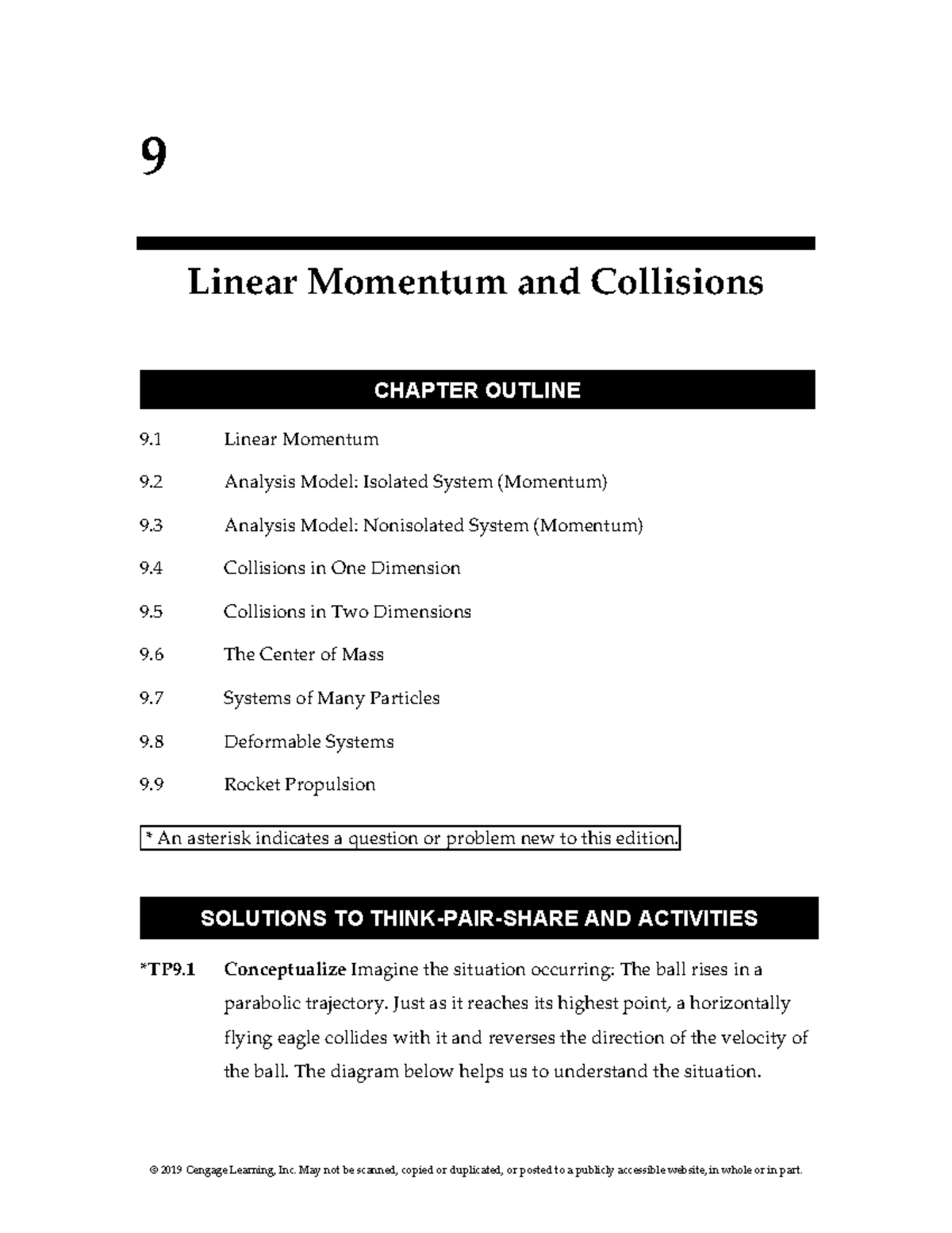 Chapter 9 - Practice Material - 9 Linear Momentum and Collisions ...
