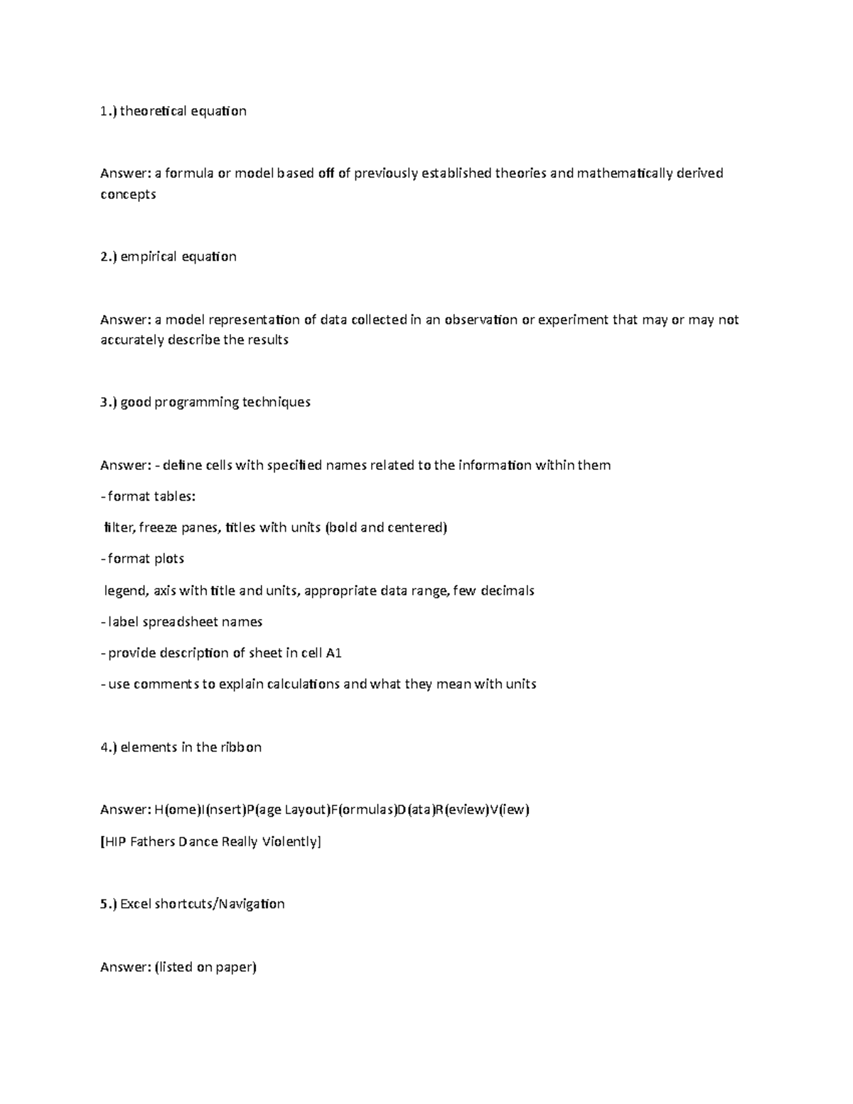 Chapter 3 Practice 1 Theoretical Equation Answer A Formula Or