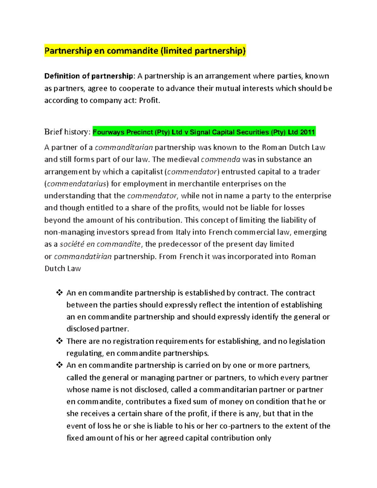 Partnership en commandite presentation-converted - Partnership en ...