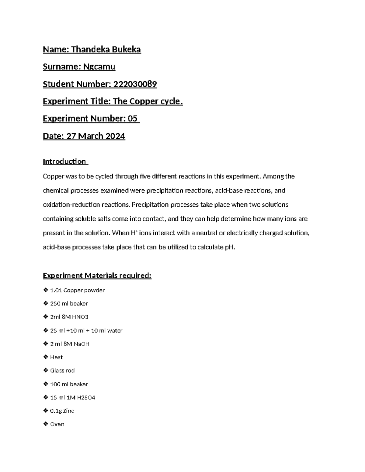 210 prac 6 2024 - fkmiw - Name: Thandeka Bukeka Surname: Ngcamu Student ...