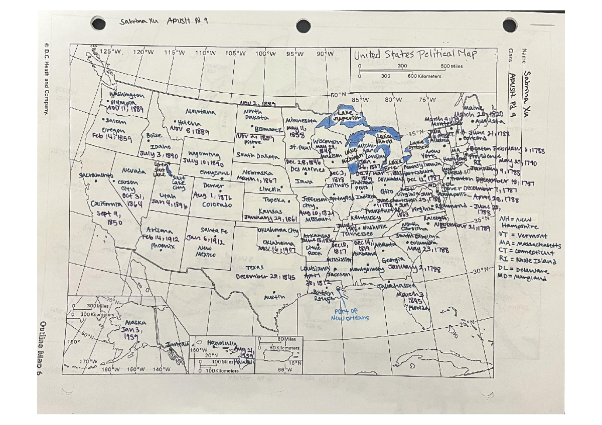 Apush Map Making - Maps of the 19th century - Studocu
