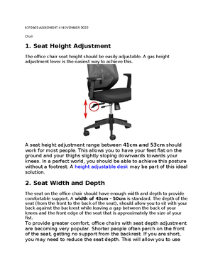 IOP2603 - Unisa - Ergonomics - Studocu