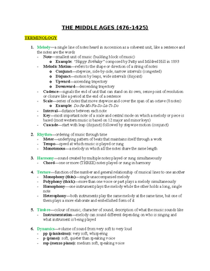 Week 4 chapter notes music 1a03 - Reading French and Italian music in ...