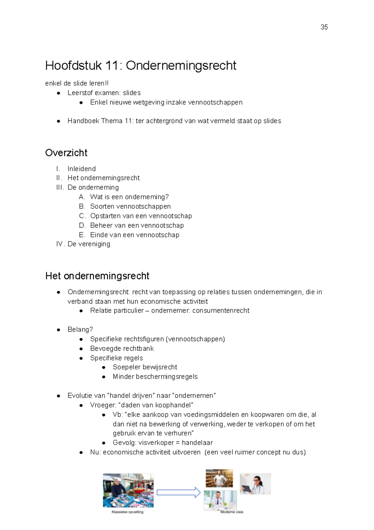 Thema 11 en 12 - lesnotities + PPT - Hoofdstuk 11: Ondernemingsrecht ...