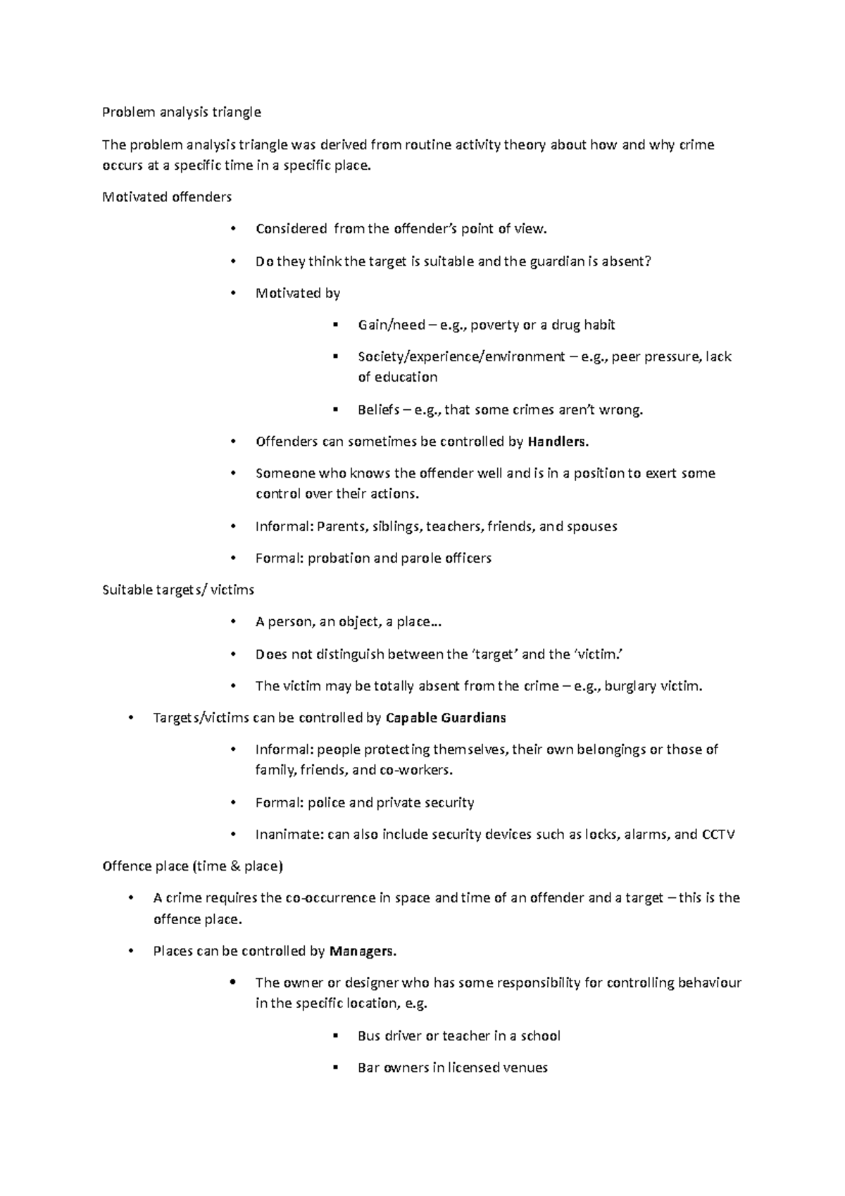 Lecture Notes For Exam Problem Analysis Triangle The Problem Analysis Triangle Was Derived 3953