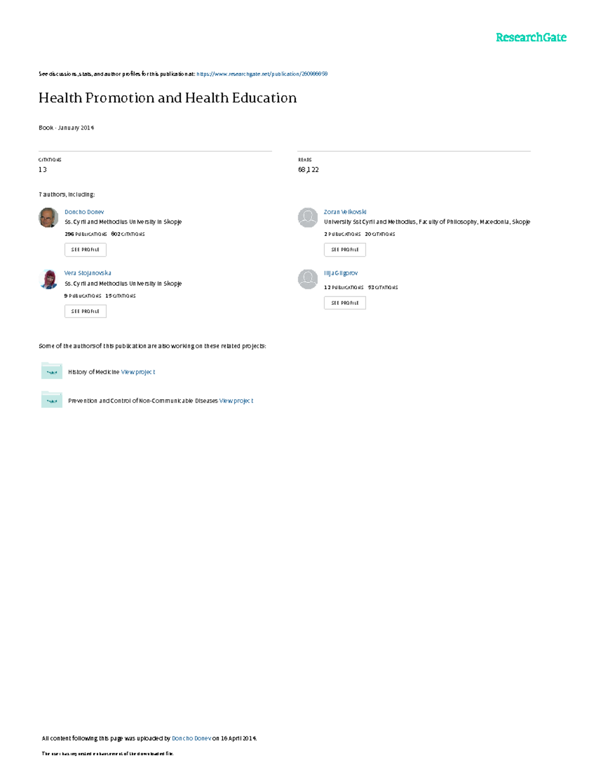 01a Health Promotion- Contents - See discussions, stats, and author ...