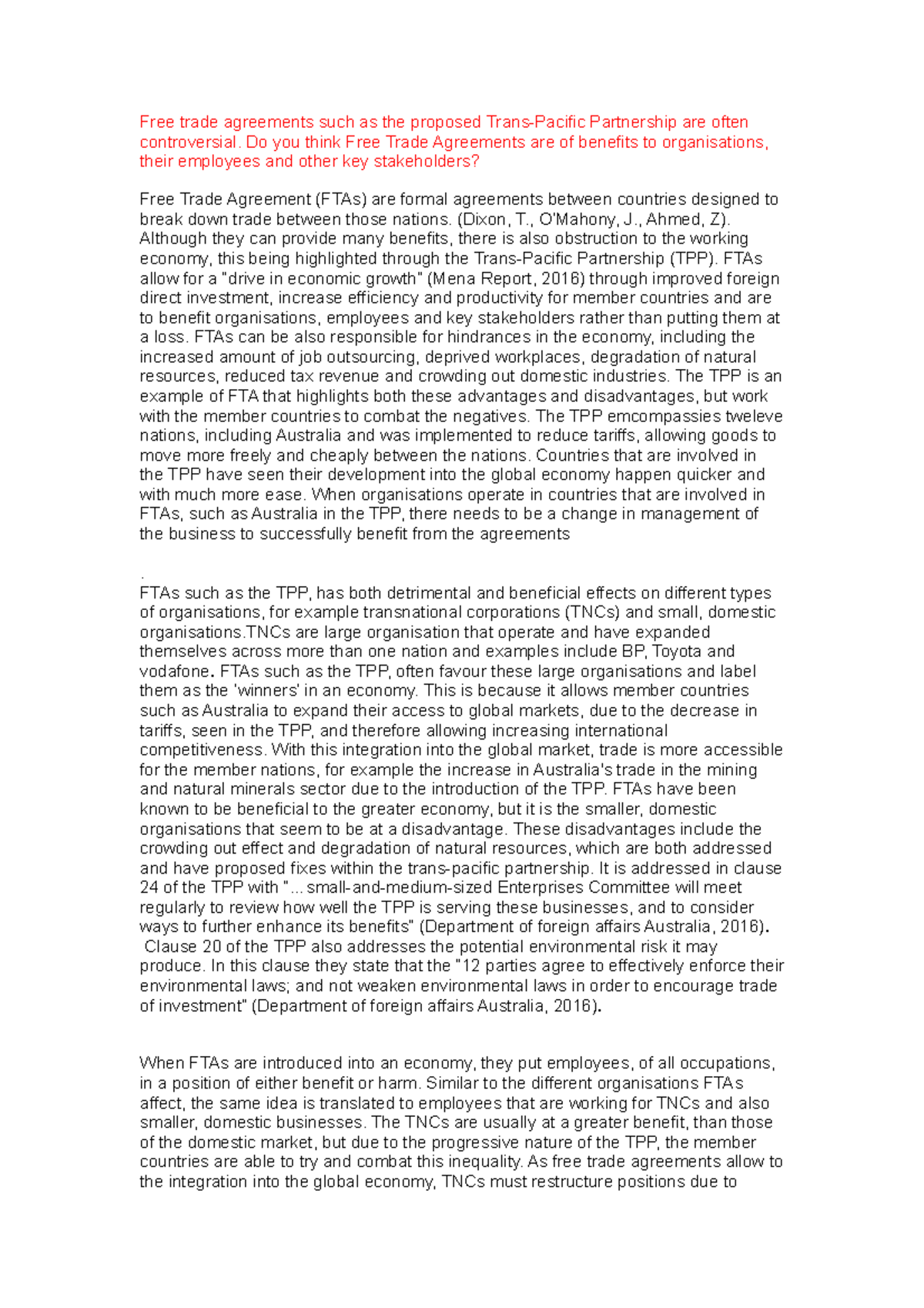 bba102-free-trade-essay-free-trade-agreements-such-as-the-proposed