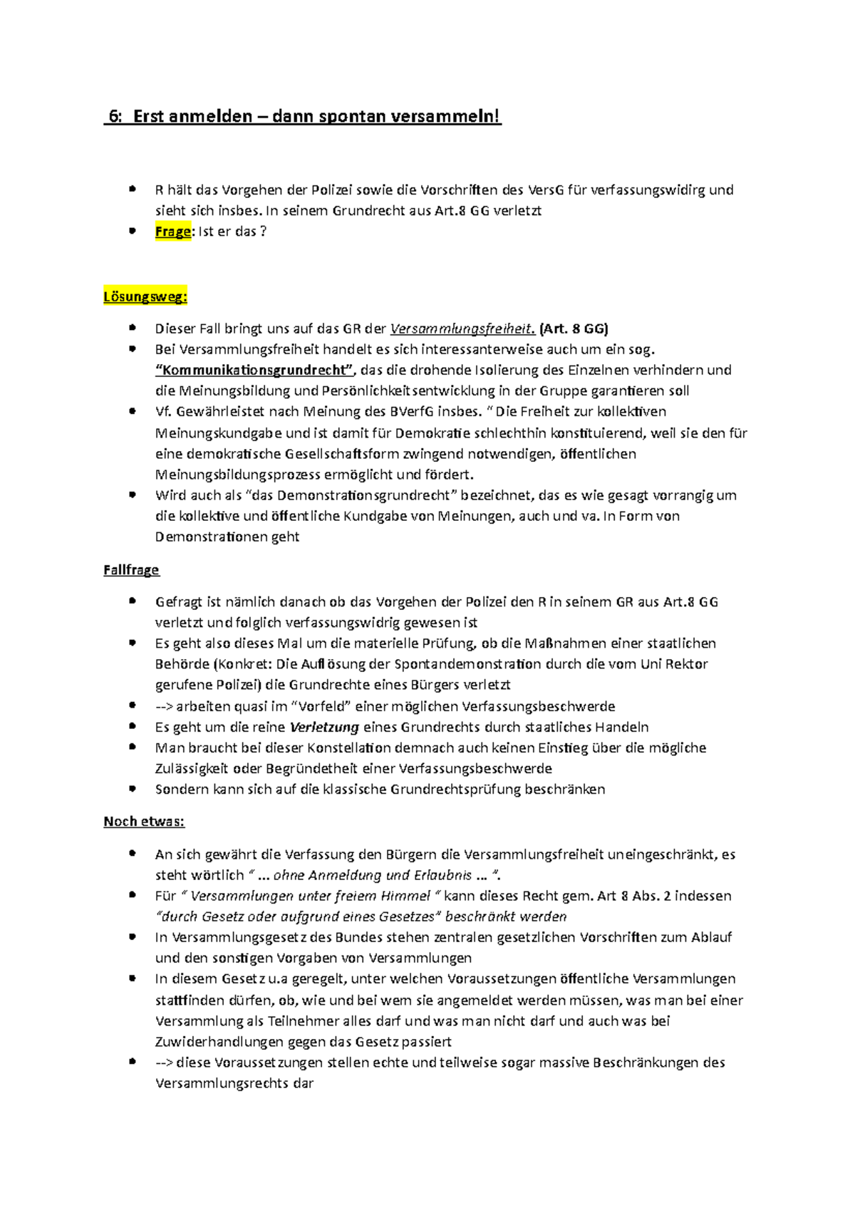 FALL 6 - tutorium fall - 6: Erst anmelden – dann spontan versammeln! R ...