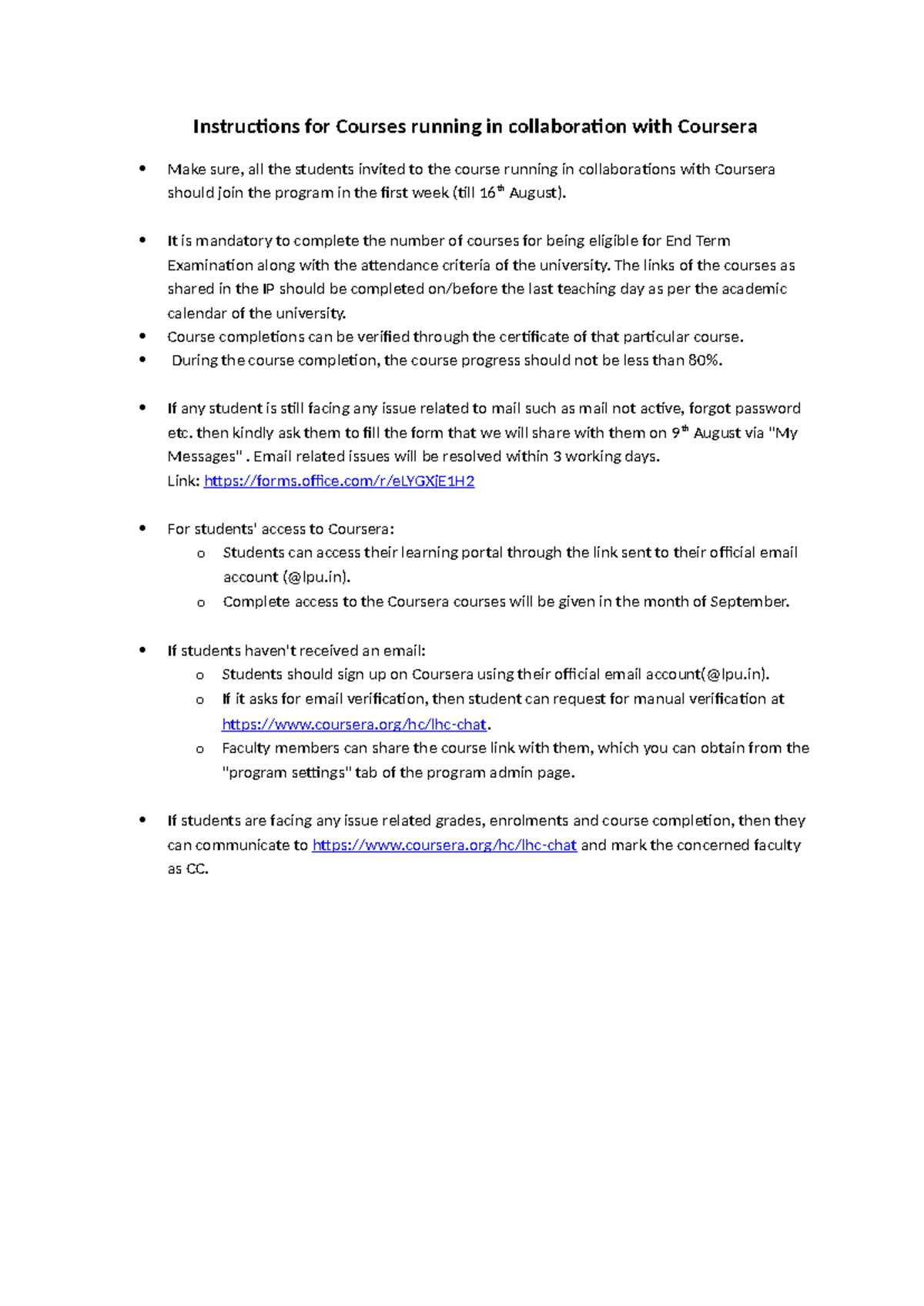 Instructions - I want cse 307 practical - Instructions for Courses running in collaboration with ...