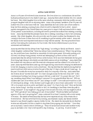 Case Study 2 - Sam COUC 546 - COUC546 - LU - Studocu