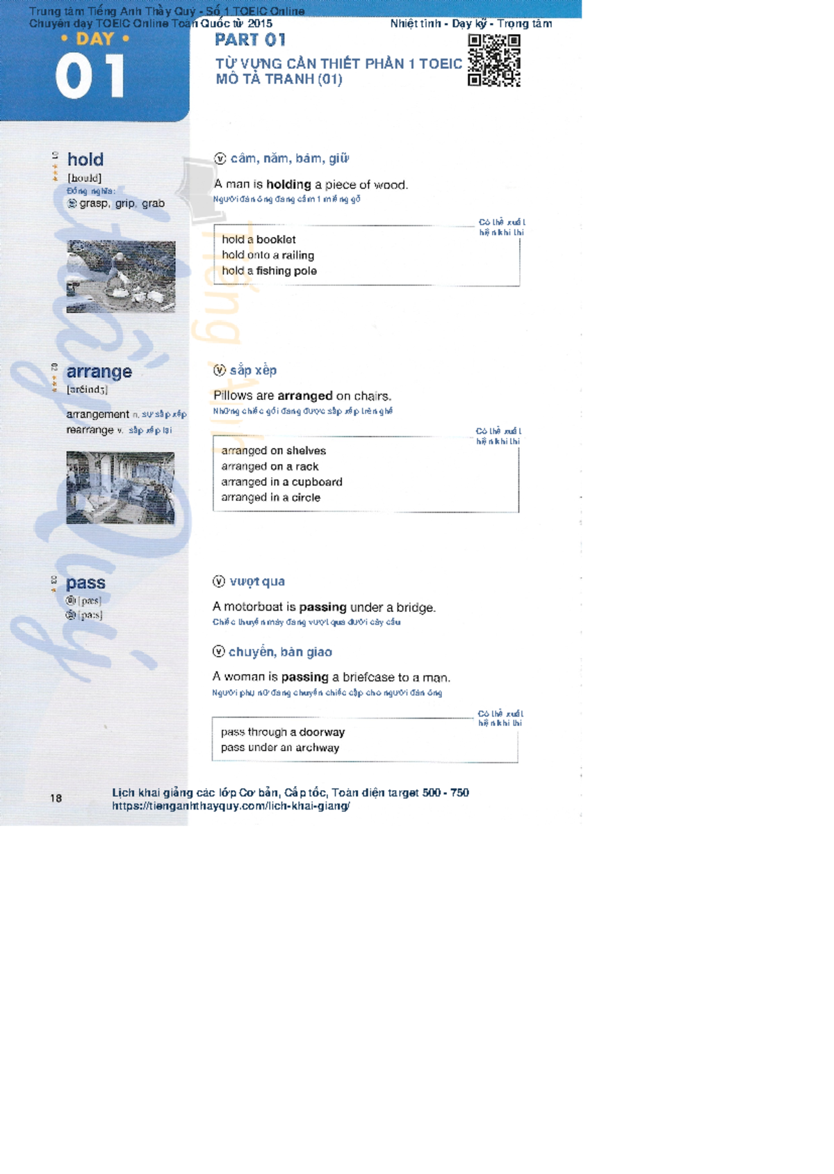 ETS Voca 2023 -100 từ vựng Part 1 Kèm bài Tập - Chuyên dạy TOEIC Online Toàn Quốc từ 2015 Nhiệt ...