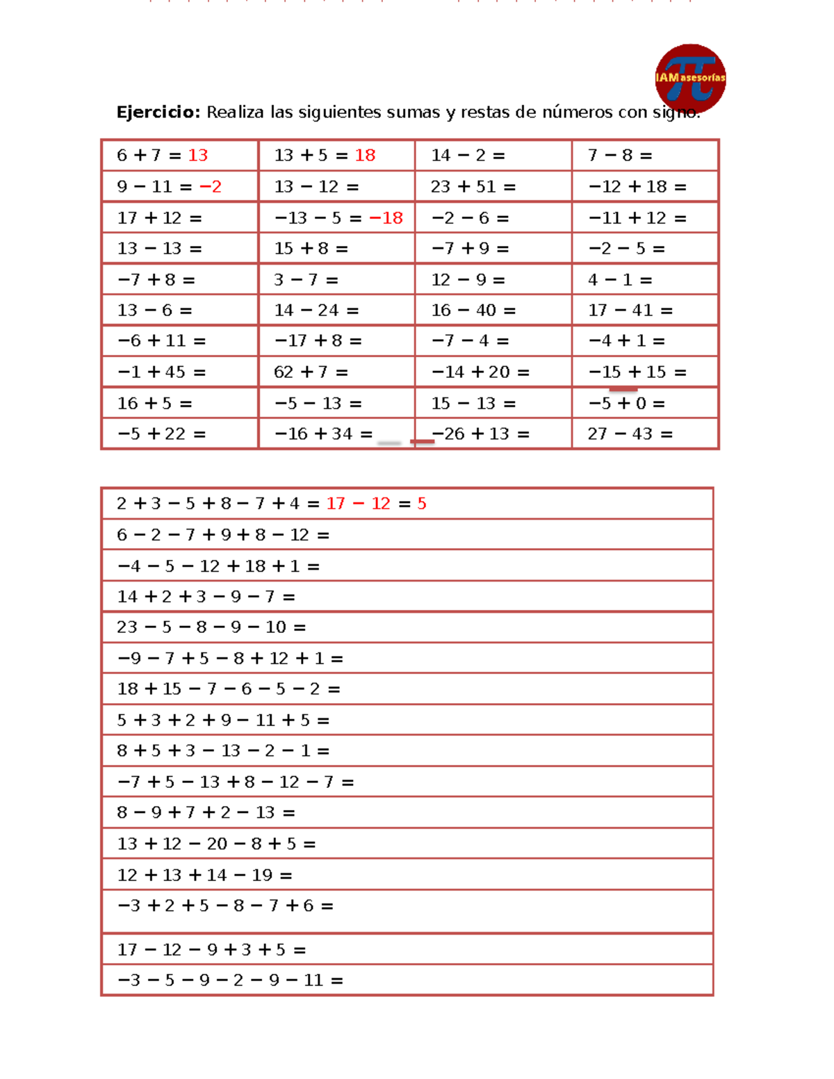 Cuadernillo 4 - material - Ejercicio: Realiza las siguientes sumas y ...