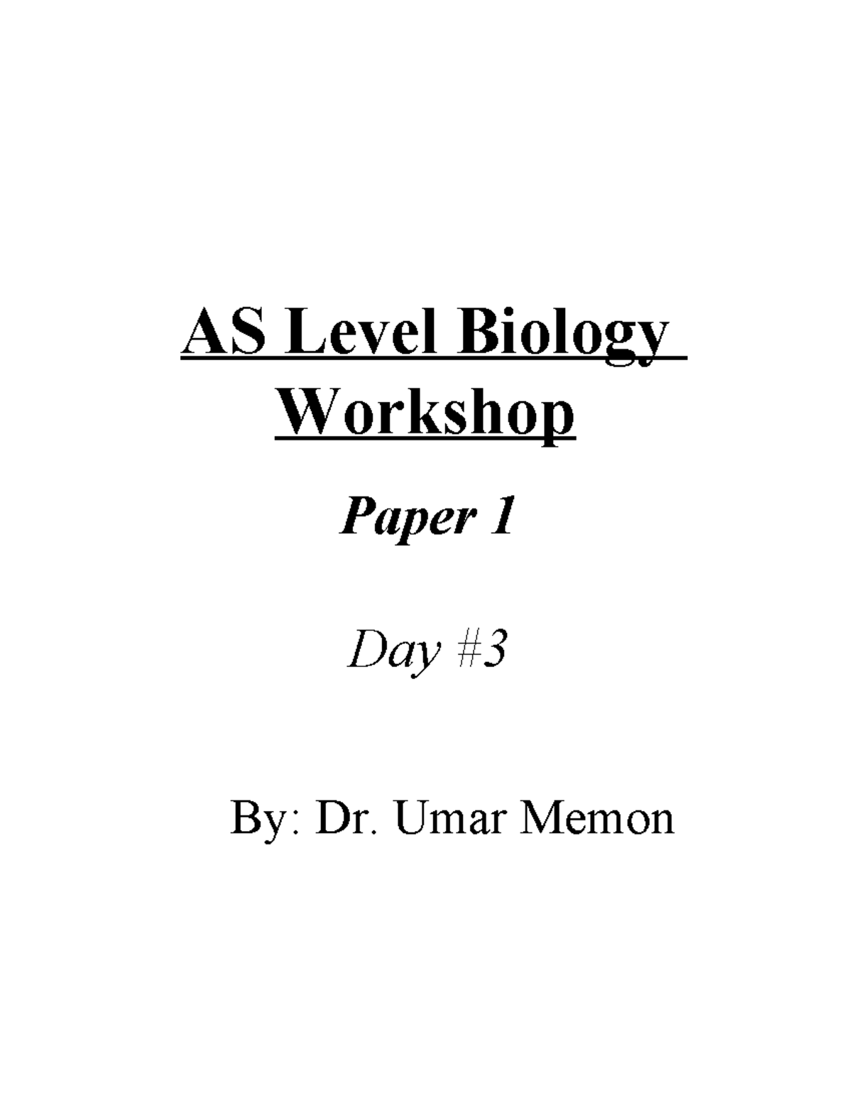 AS level biology - Difficult and new syllabus MCQs - AS Level Biology ...