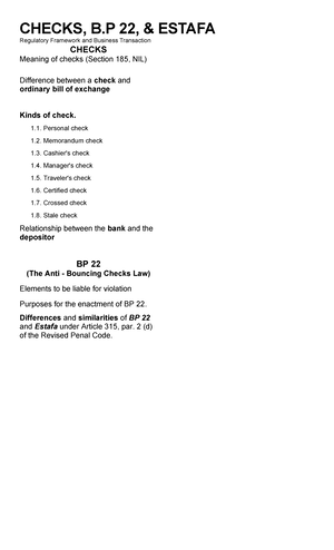 FRIA - NOTES / SUMMARY ON FRIA - COLLEGE OF BUSINESS ADMINISTRATION ...