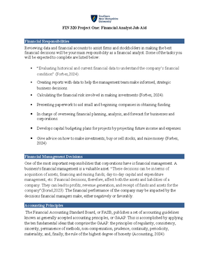 Acc 318 project two - Project Two Ashley Cornelison ACC 318 ...