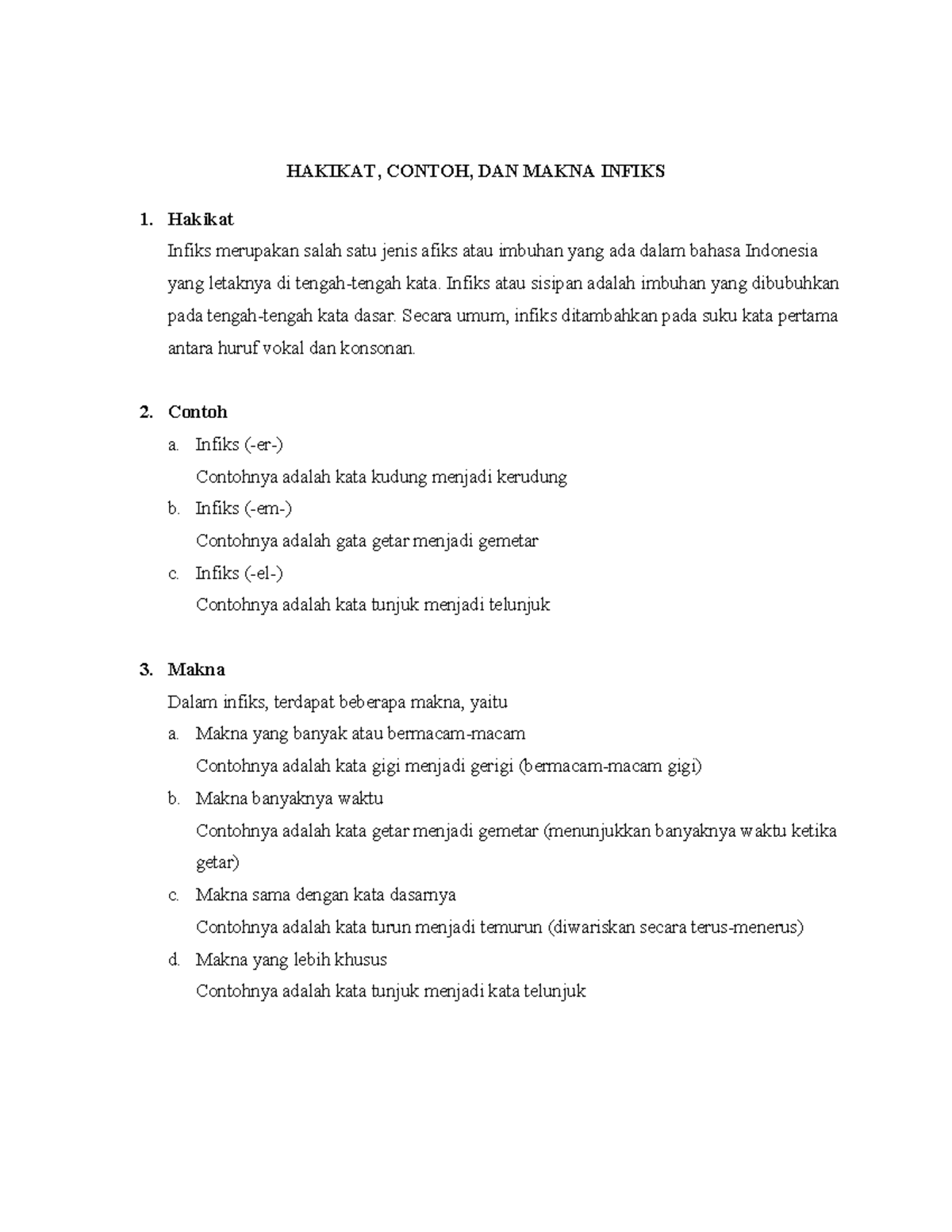 Hakikat, Contoh, dan Makna Infiks - HAKIKAT, CONTOH, DAN MAKNA INFIKS ...