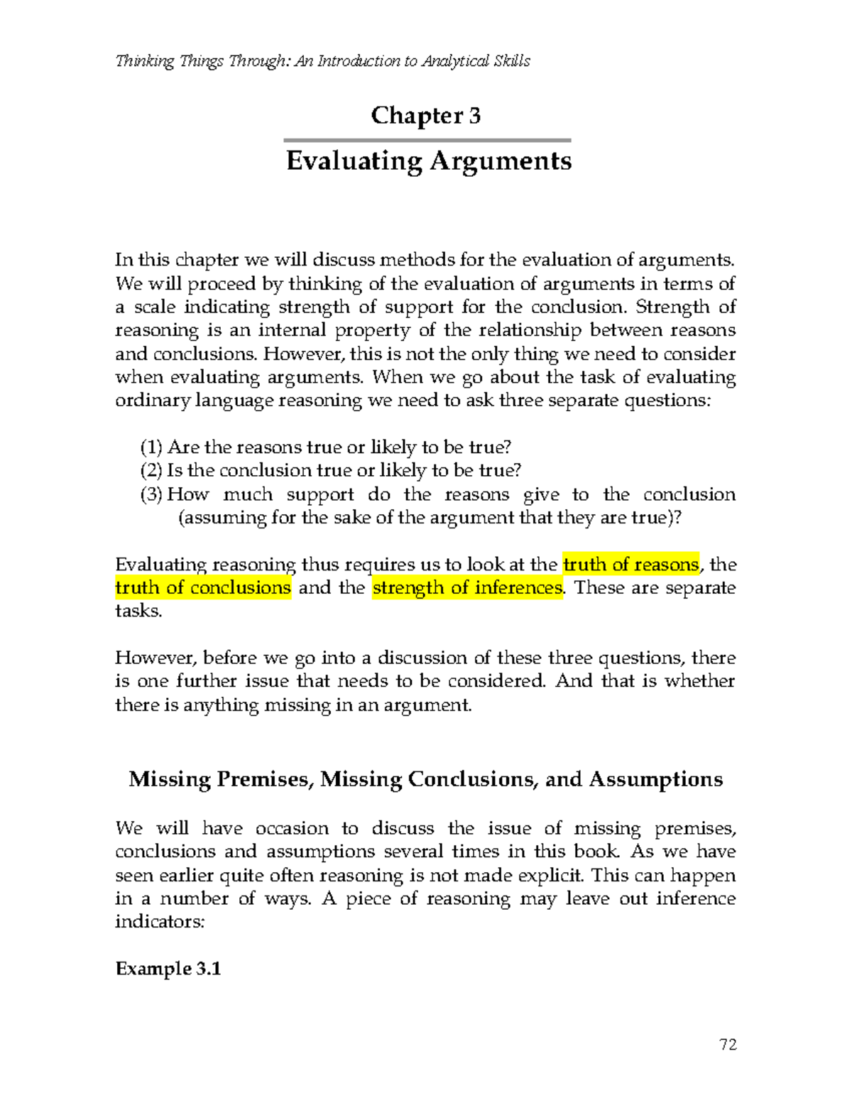 Chapter 3 - Evaluating Arguments - SMU - Studocu