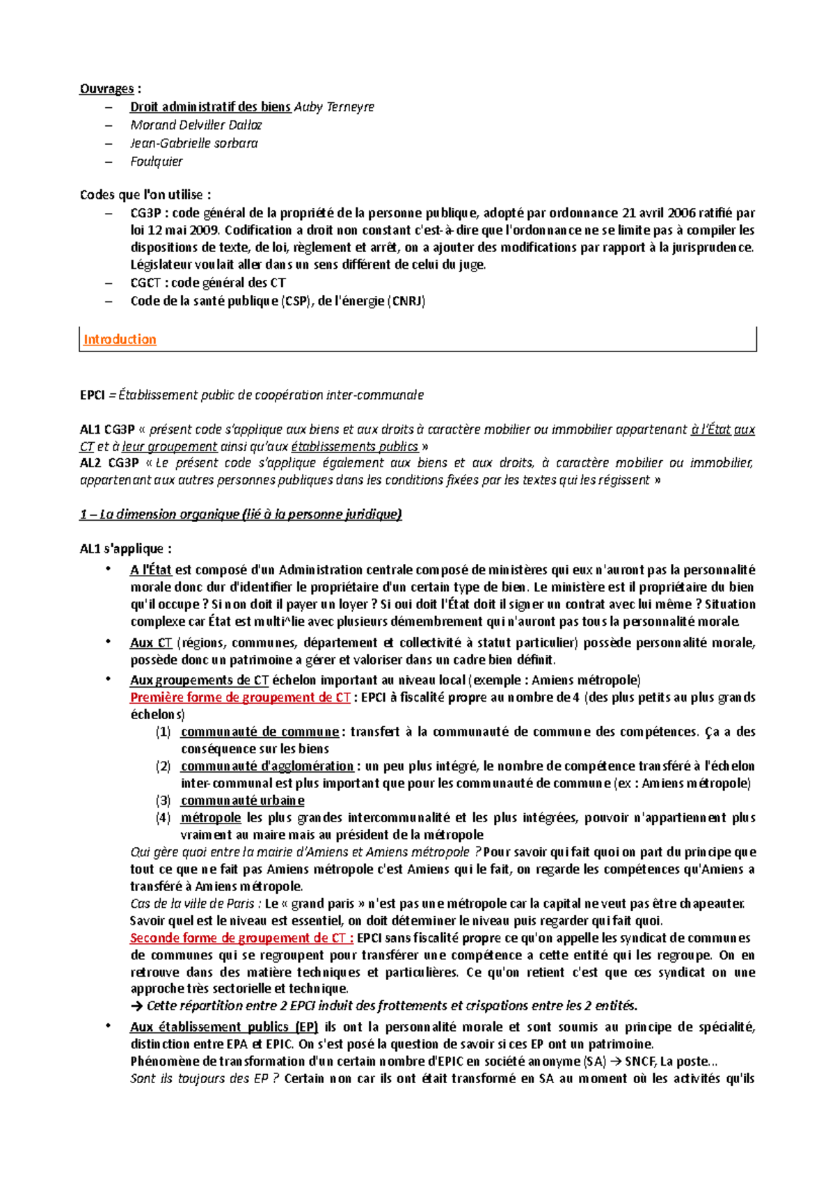 Cours DAB - Warning: TT: undefined function: 32 Ouvrages : - Droit administratif des biens Auby ...