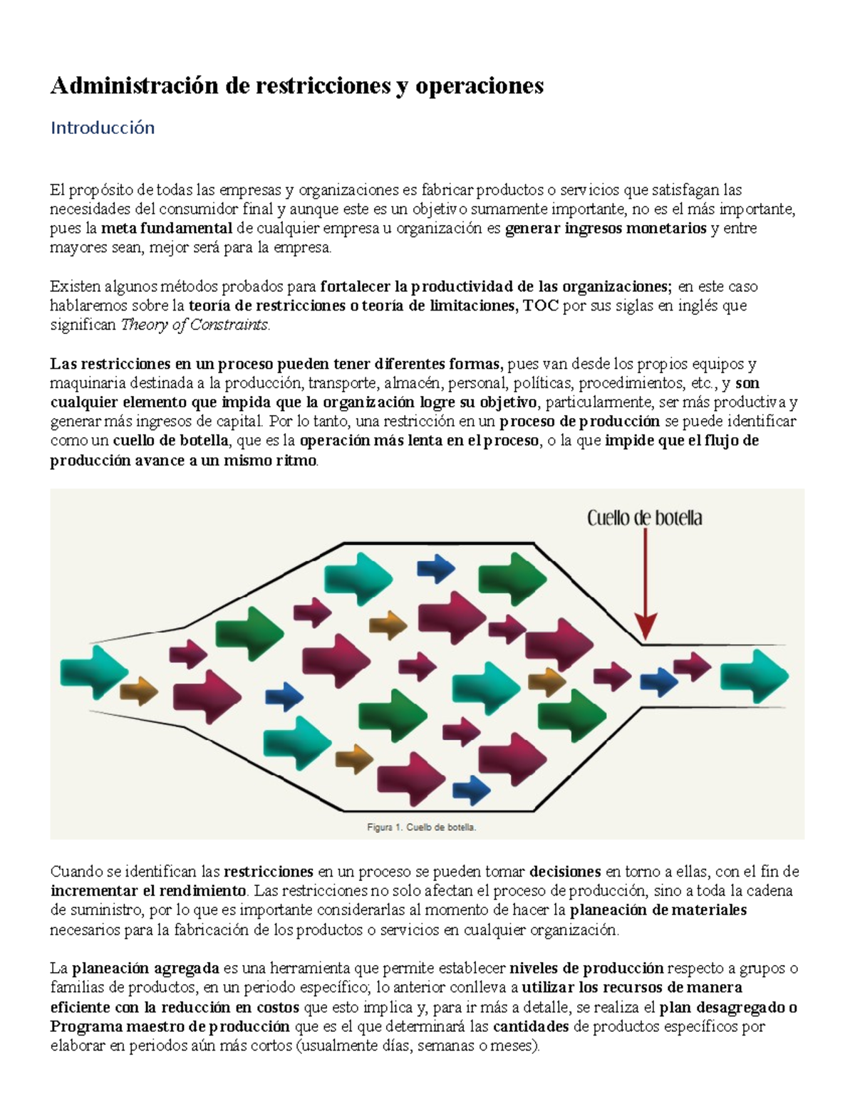 Administración de restricciones y operaciones - Administración de ...