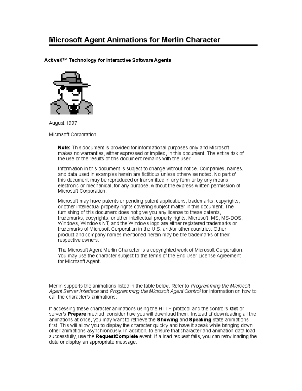 Merlinal - Electronics - Microsoft Agent Animations for Merlin ...