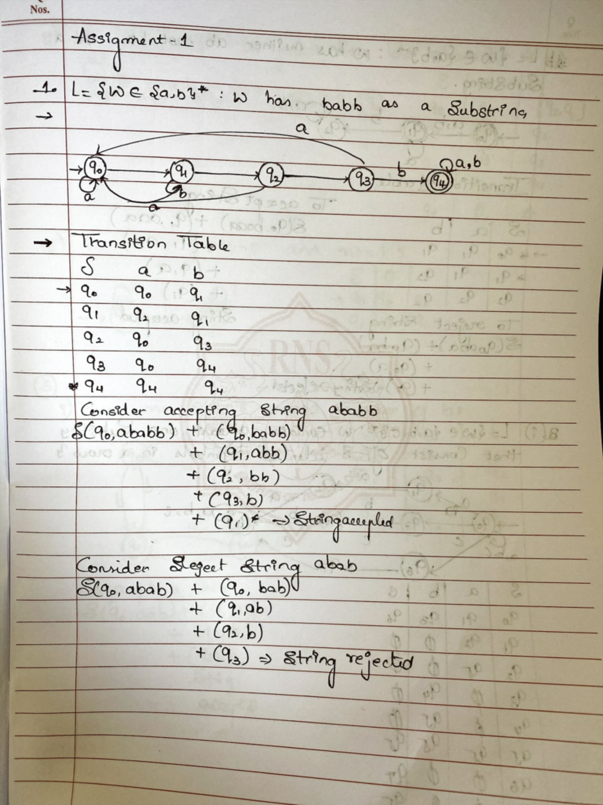 ATCD Assignment 1 - ATCD-Automata Theory and Complier Design - Studocu