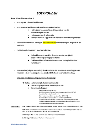 Examen Juni Boekhouden - Uitleg bij bovenstaand schema: Een onderneming ...