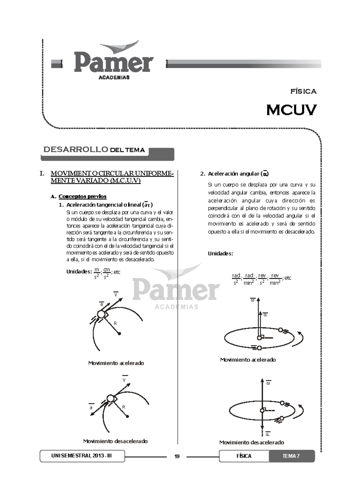 Tema 07 - MCUV - Teoria y Problemas Resueltos - MCUV FÍSICA I ...