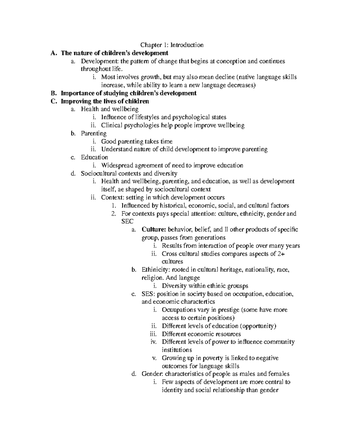 Chapter 1 reading - Lecture notes 1 - &KDSWHU ,QWURGXFWLRQ $ - Studocu