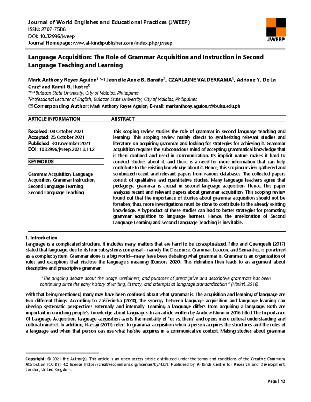 Paper+2+(2021 - Summary English Grammar - Journal of World Englishes ...