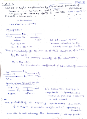 Engineering physics optics laser formula sheet - Engineering Physics ...