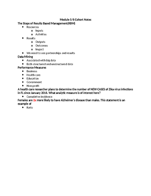 C207 Study Guide - C207 Data-Driven Decision Study Guide Module 1: The Case for Quantitative ...