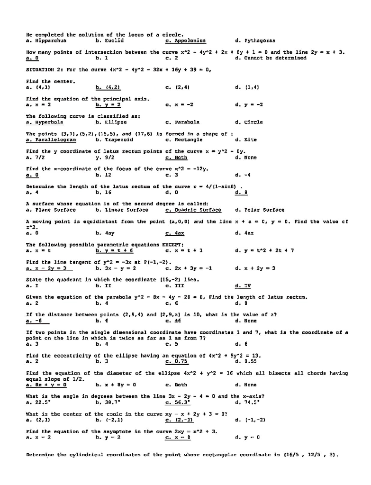 ACC247 288 - Xjjx - He completed the solution of the locus of a circle ...