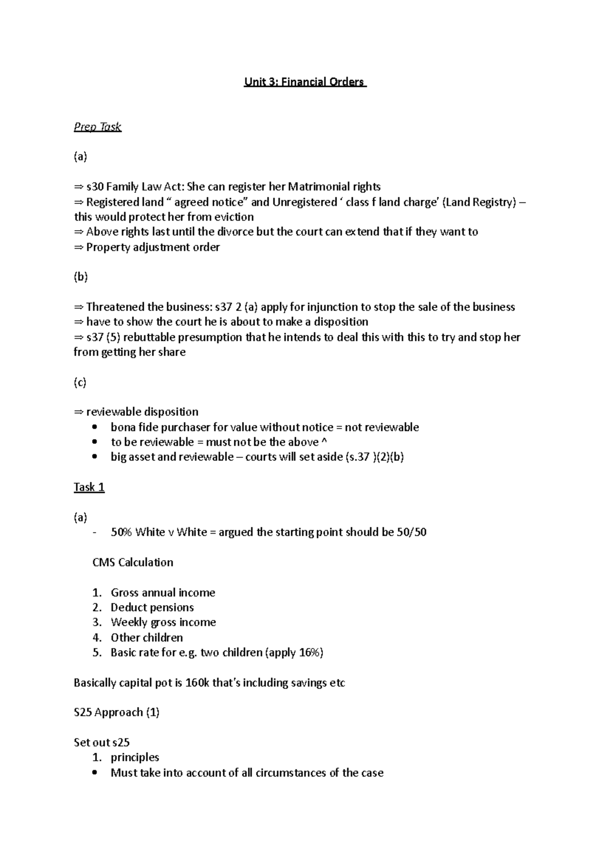 Unit 3- Financial Orders - Unit 3: Financial Orders Prep Task (a) s30 ...