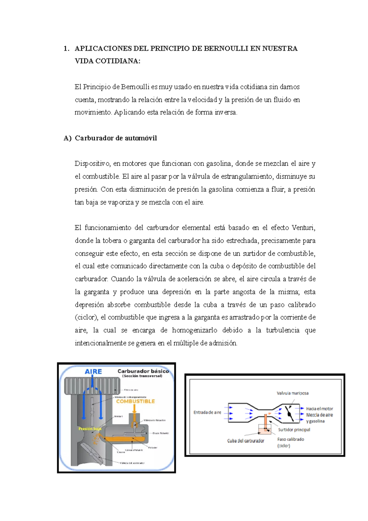 Renzo- Aplicaciones DEL Principio DE Bernoulli EN Nuestra VIDA ...
