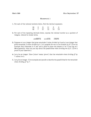 300F07HW11 - HWs given in class for Math 300, Carl Cowen courses - Math ...