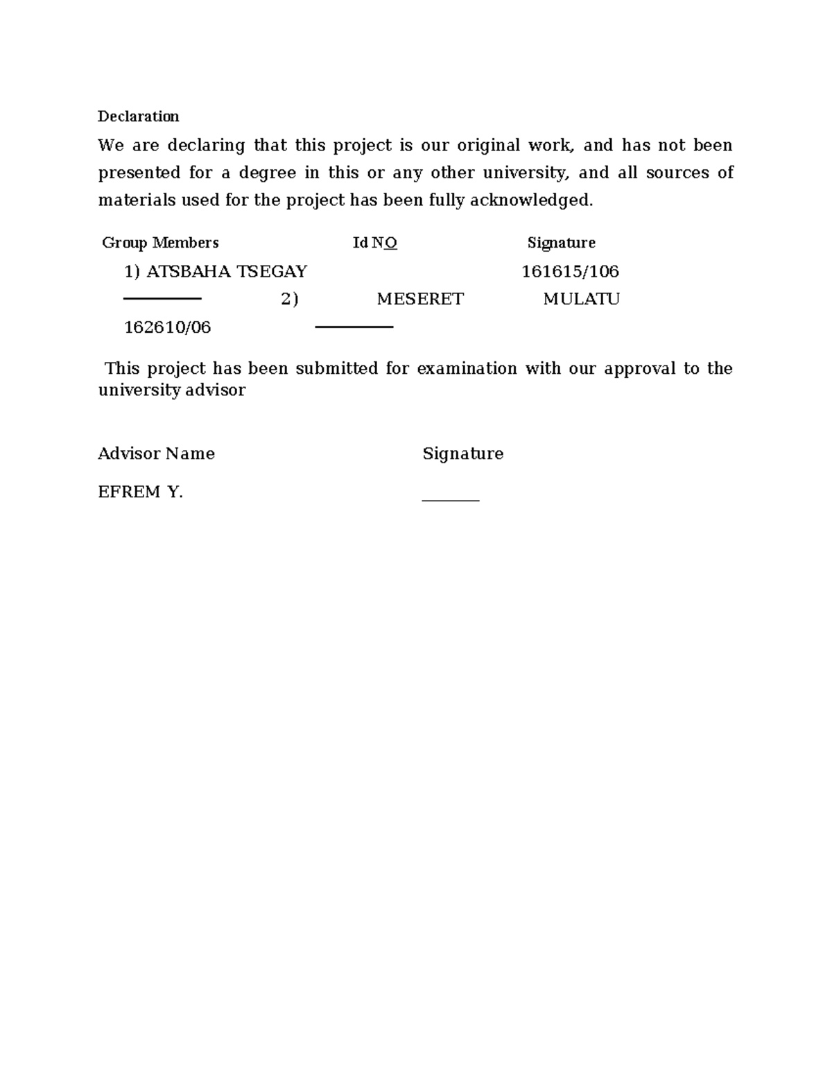 Final planning and analysis thesis final OF final - Declaration We are ...