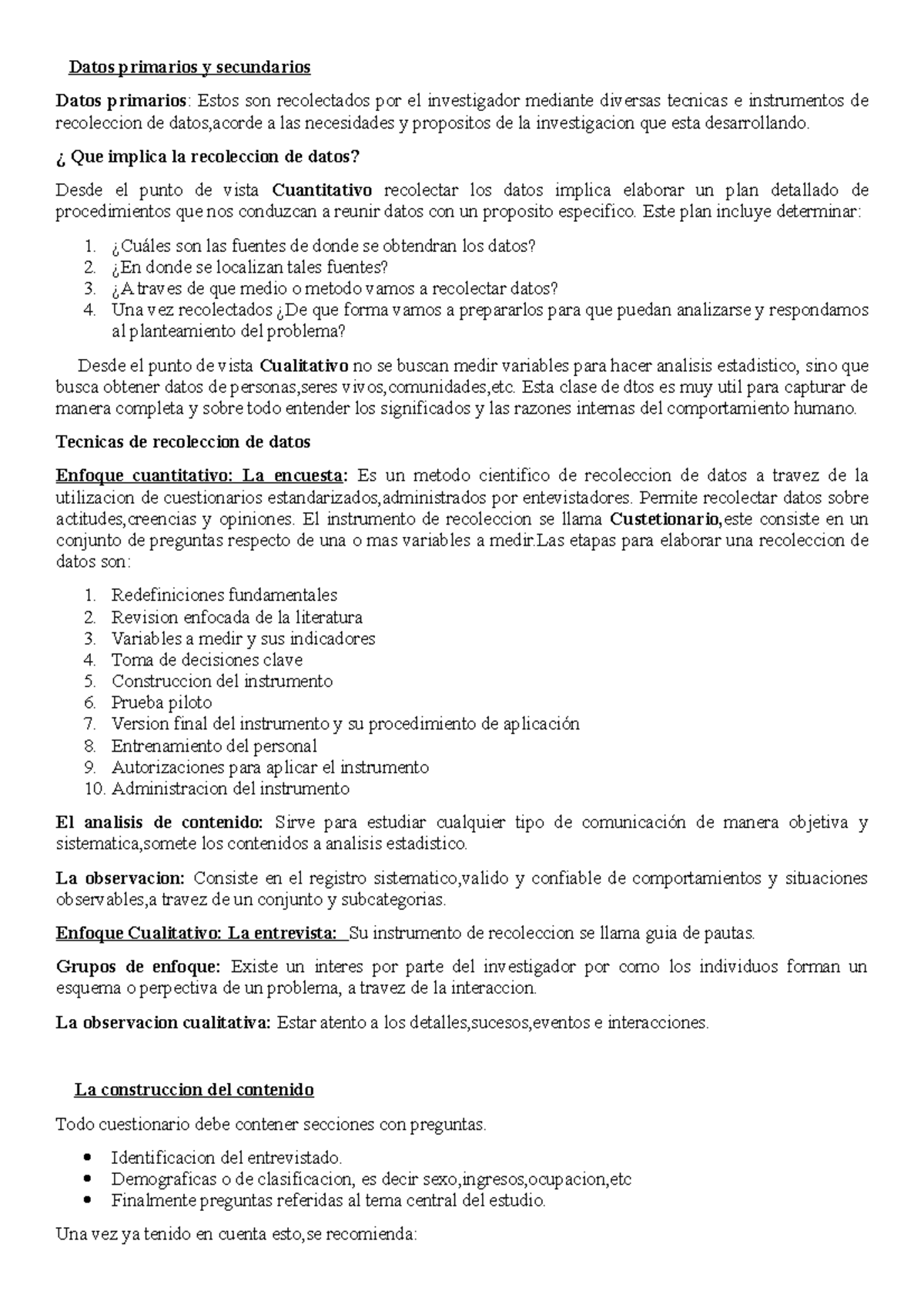 Datos primarios y secundarios - ¿ Que implica la recoleccion de datos ...