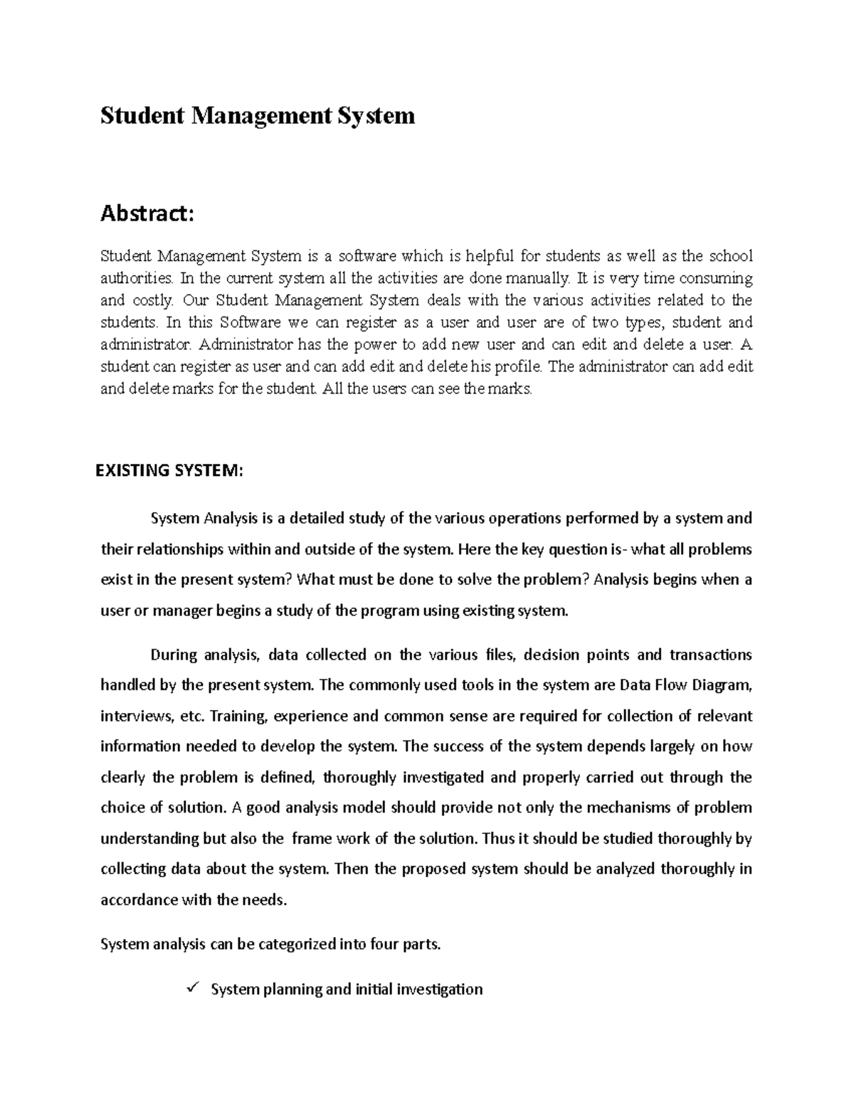 359829335 26 Student Management System Abstract docx - Student ...